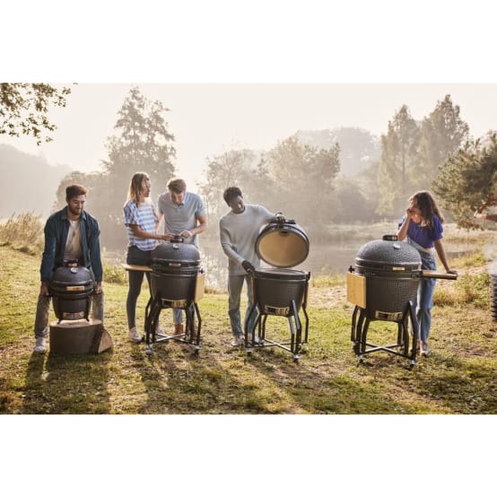 Barbecue Kamado Acier Inoxydable Gris Ø 46 cm – GRILL GURU - Jardiland