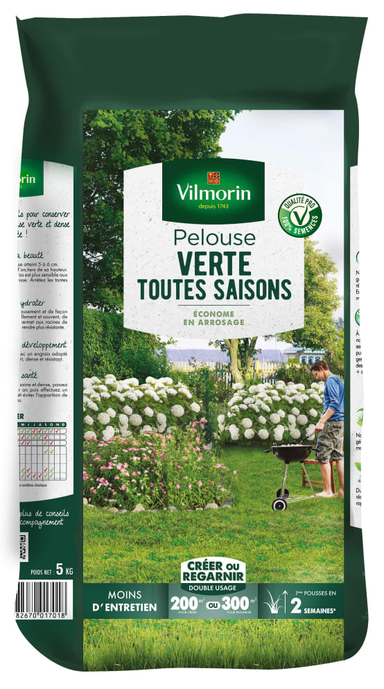 Pelouse verte toutes saisons 5 kg - Vilmorin - Jardiland