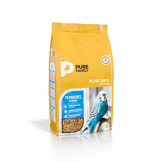 Pure Family - Mélange complet pour perruche 1 kg - Jardiland
