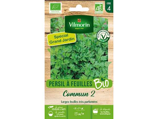 Perejil Común 2 - BIO serie 4 sobre semillas 15 g - Vilmorin - Jardiland