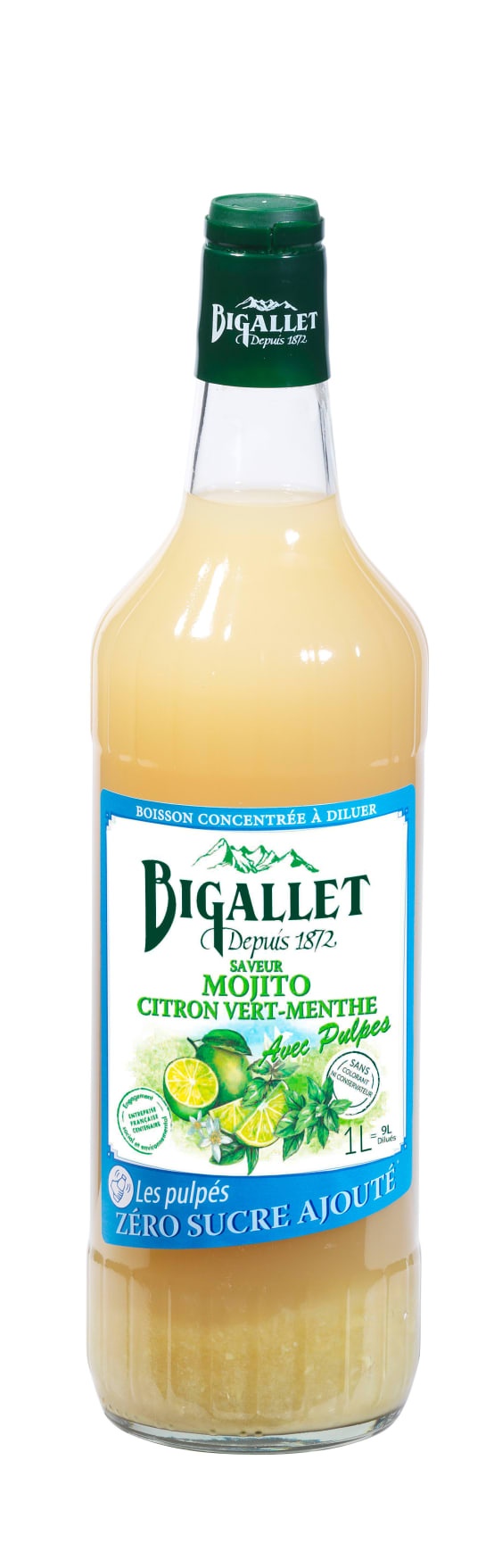 Sirop "Les Pulpés" citron vert-menthe 1 L - Bigallet - Jardiland