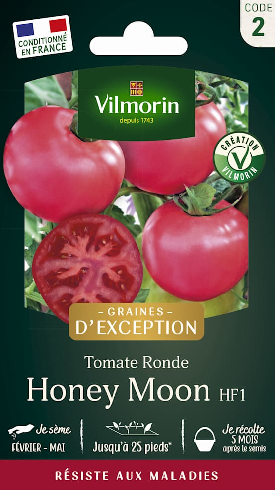 Tomate Honey Moon F1 serie 2 sachet graines 0,1 g - Vilmorin - Jardiland