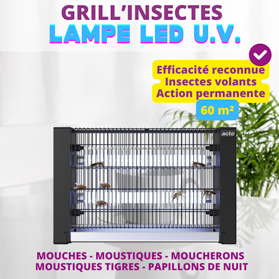 GRILL INSECTES GRAND FORMAT LAMPE U.V. - Jardiland